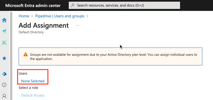 Using Pipedrive single sign-on with Microsoft Entra ID - Knowledge Base | Pipedrive